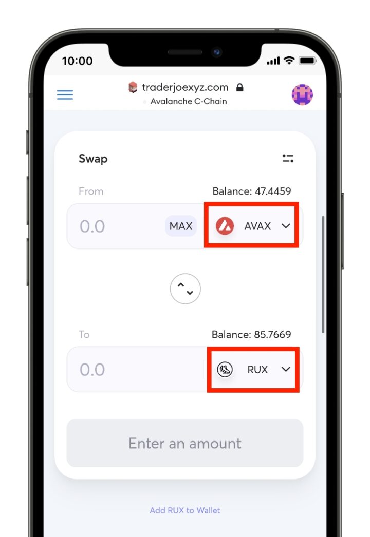 【スマホあり】仮想通貨RUX（RunBlox）の買い方・購入方法は？Trader Joeの使い方も初心者向けに解説 | DeFiビギナーズノート